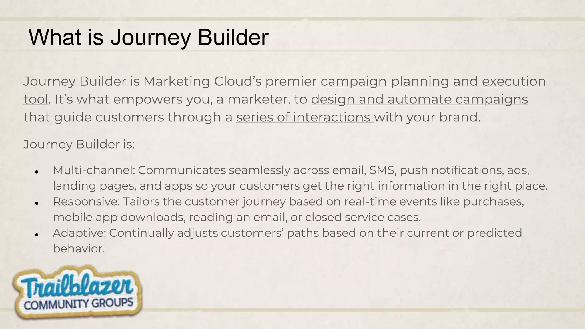 Introduction to Journey builder | PPTX