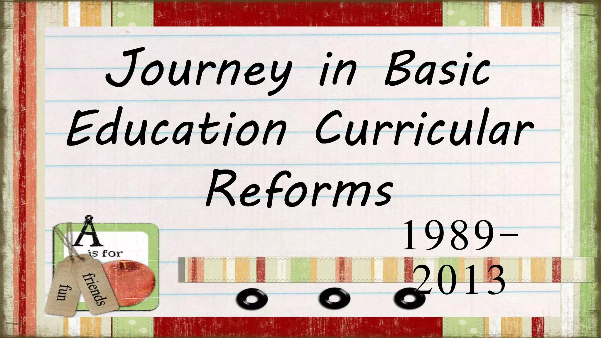 Journey in basic education curricular reforms | PPTX