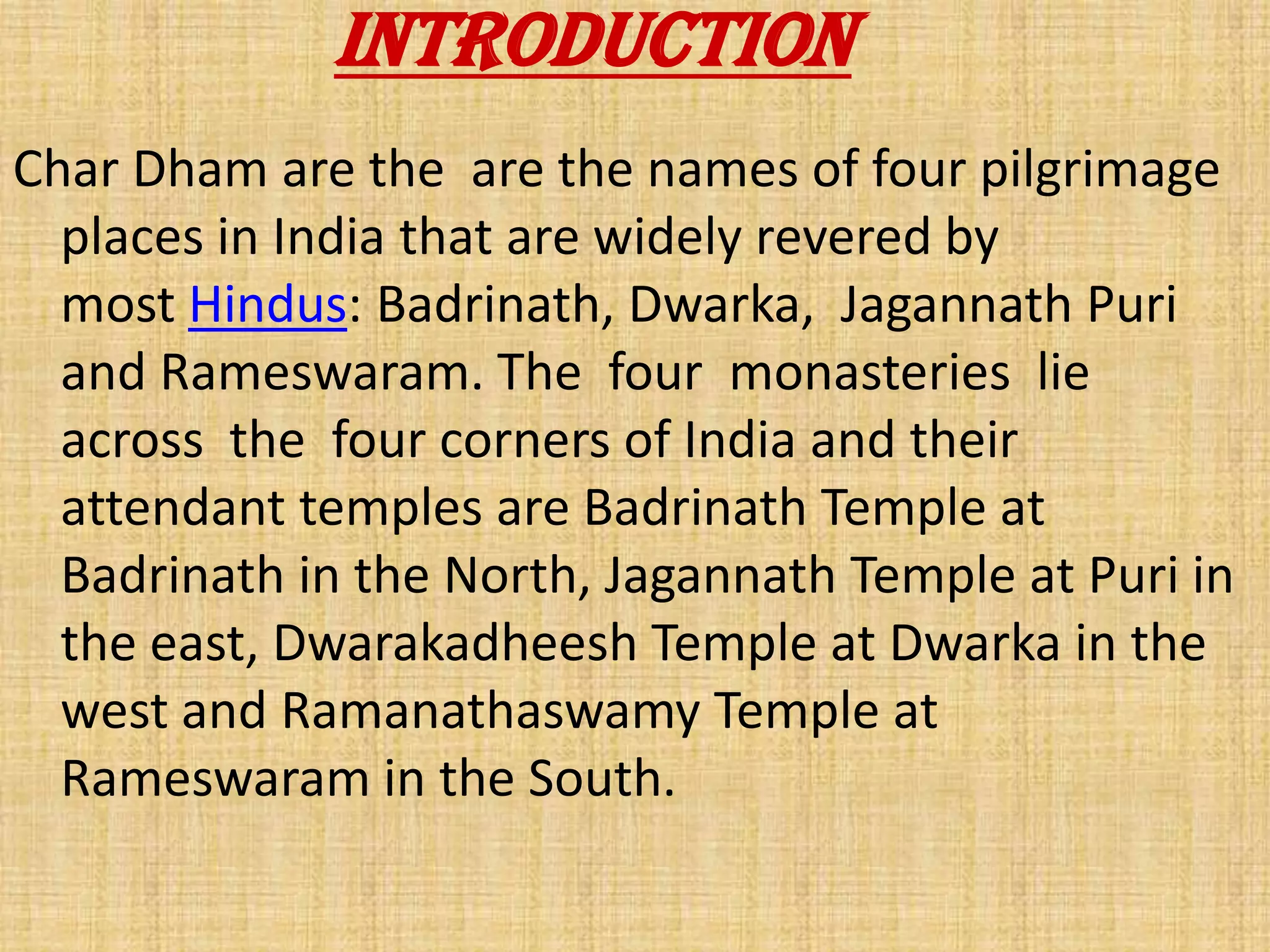 Journey of char dham | PPTX