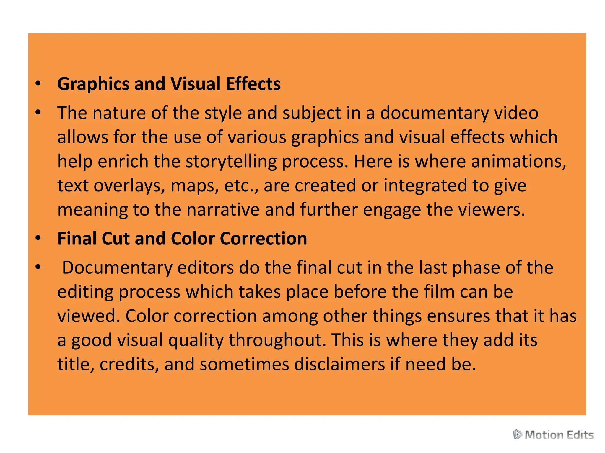 Journey of Documentary Film Editing Stages & Outcomes.pptx
