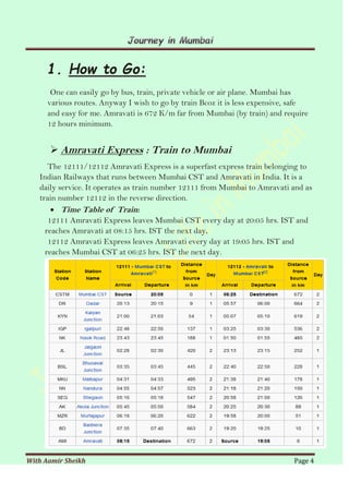 Mumbai - Tourist Guide and Point of Interest | Journey of My Life | PDF