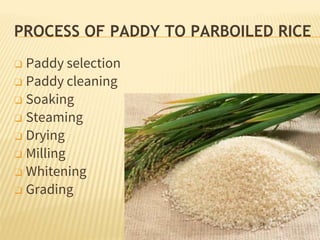 Journey Of Rice, From Paddy To Parboiled | PPTX