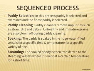 Journey Of Rice, From Paddy To Parboiled | PPTX