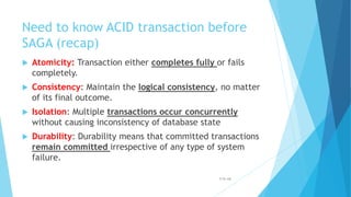 Journey of saga pattern in microservice architecture | PPTX