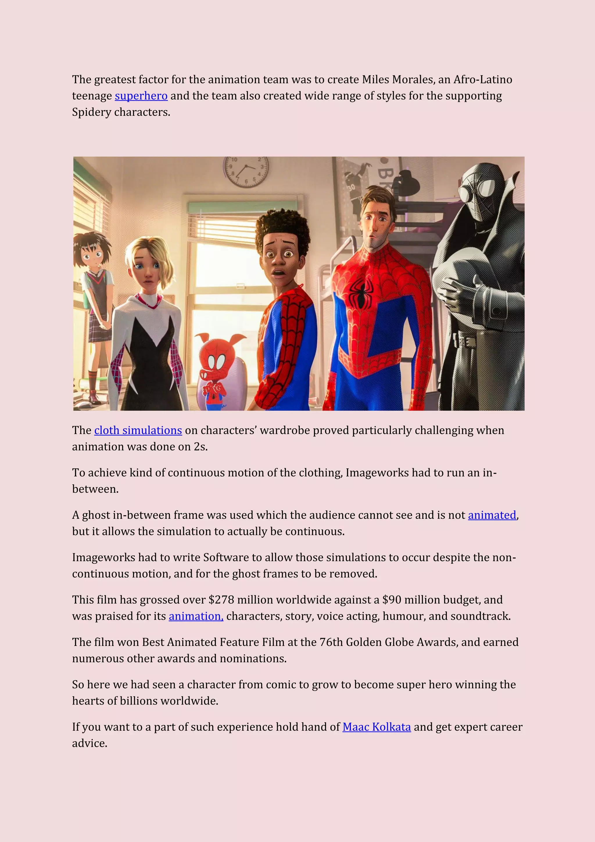 Journey of spiderman from comic book to animated movie | PDF