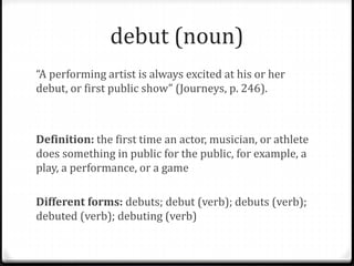 Journeys 4th grade lesson 10 vocab ppt | PPTX