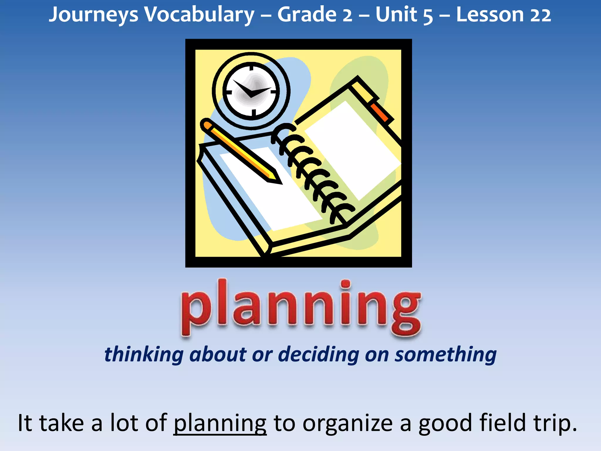 Journeys vocabulary grade 2 unit 5_22 | PPT