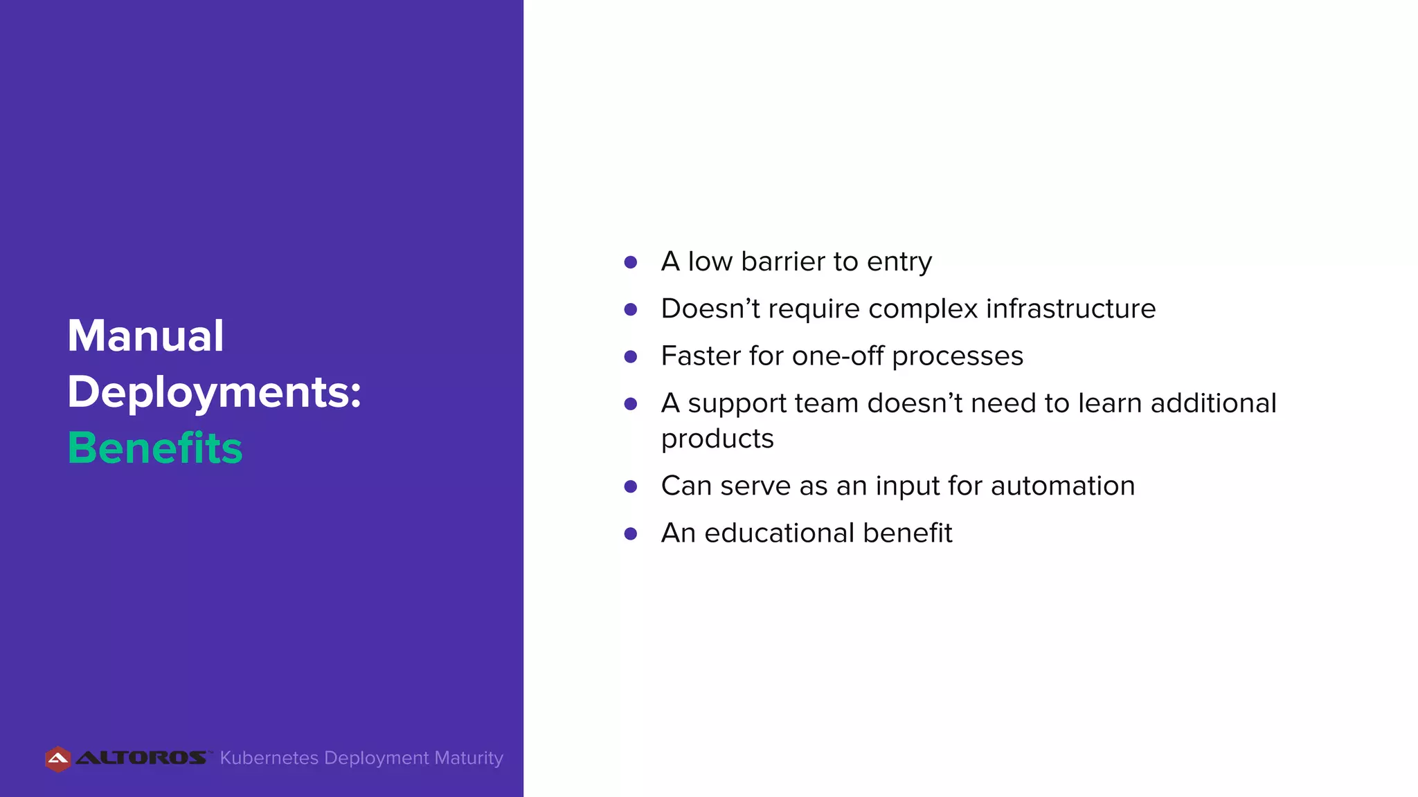 Journey Through Four Stages of Kubernetes Deployment Maturity | PDF