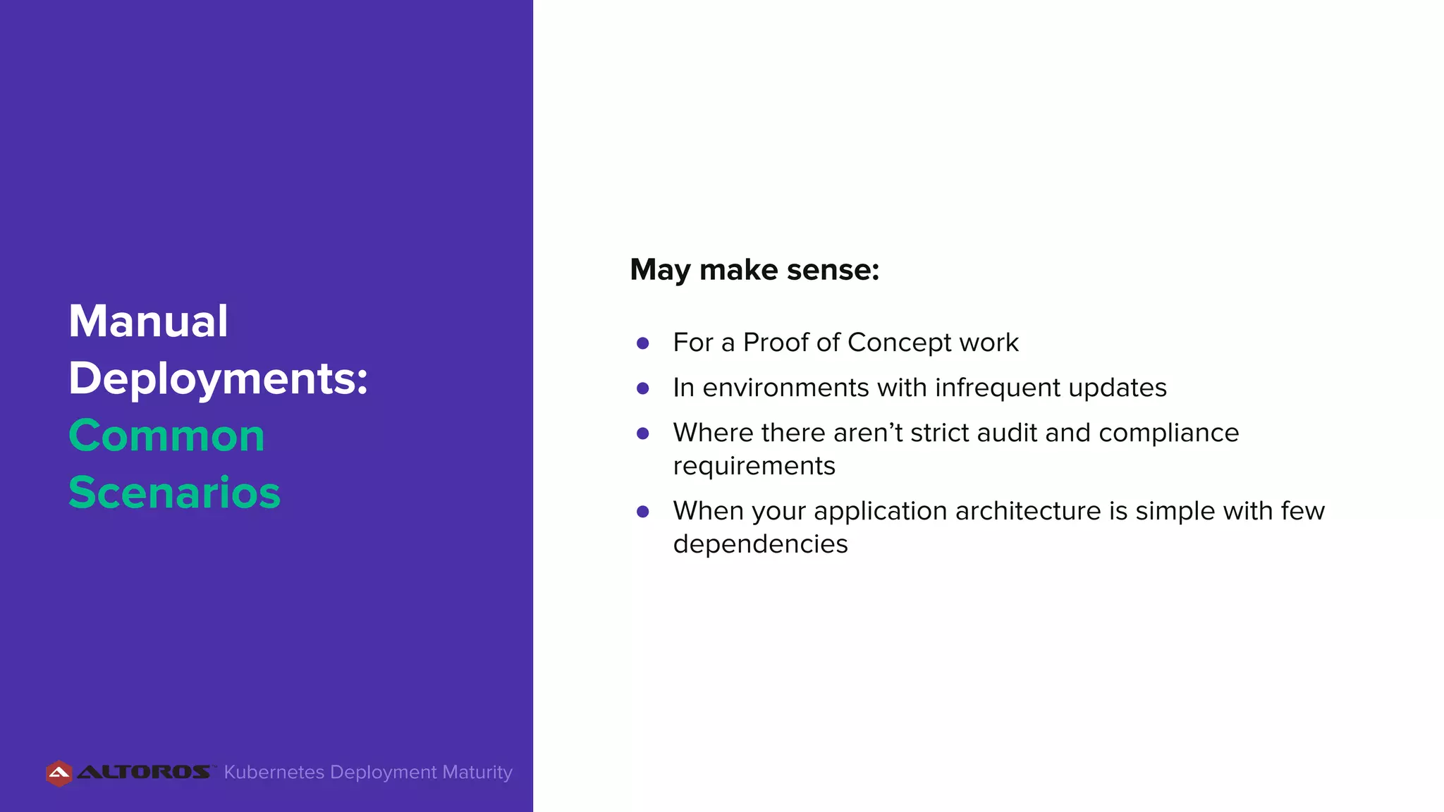 Journey Through Four Stages of Kubernetes Deployment Maturity | PDF