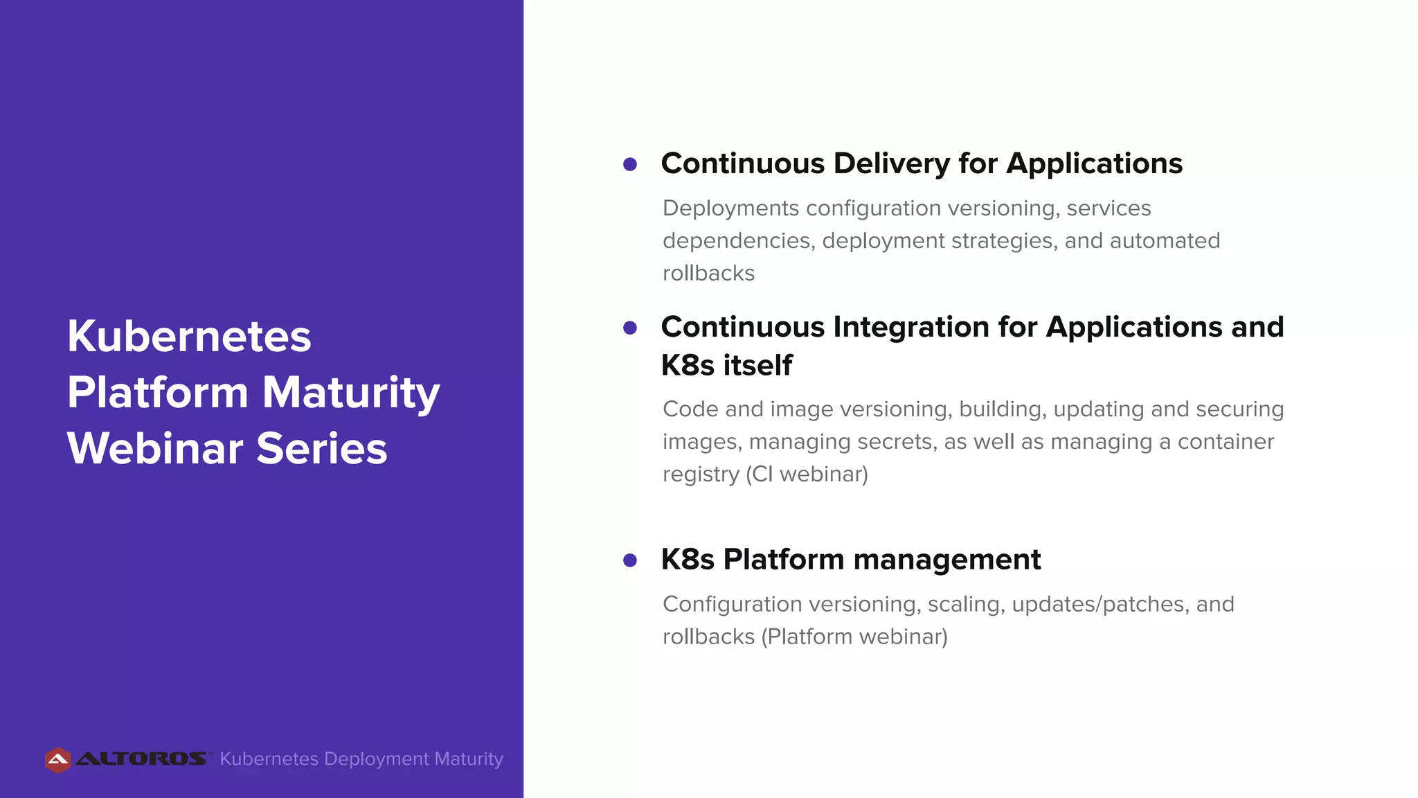Journey Through Four Stages of Kubernetes Deployment Maturity | PDF