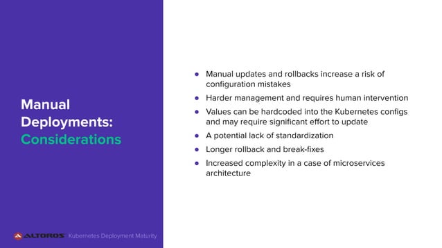 Journey Through Four Stages of Kubernetes Deployment Maturity | PPT