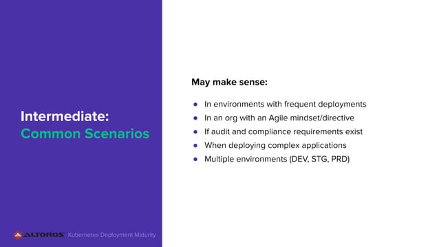 Journey Through Four Stages of Kubernetes Deployment Maturity | PPT