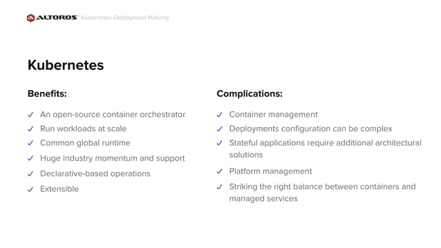 Journey Through Four Stages of Kubernetes Deployment Maturity | PPT