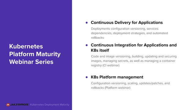 Journey Through Four Stages of Kubernetes Deployment Maturity | PPT