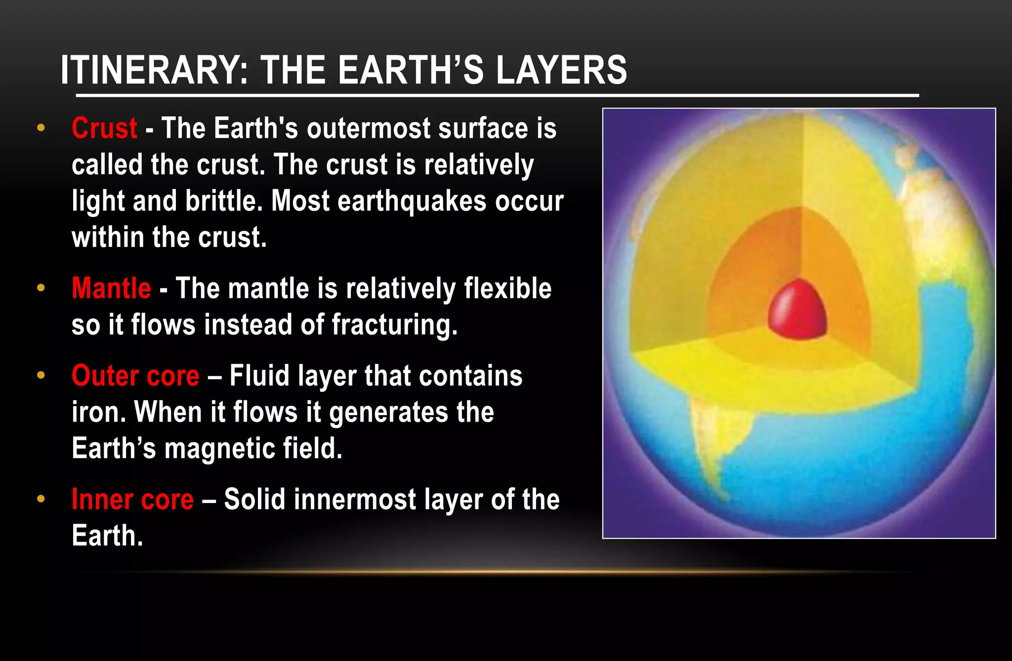Layers of the Earth | PPTX