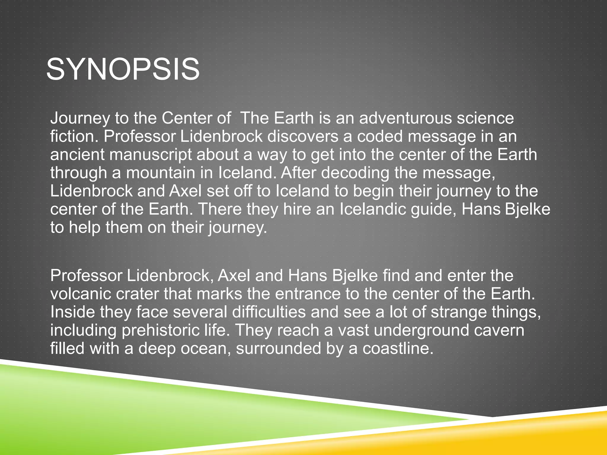 Journey to the center of the Earth | PPTX