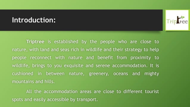 Journey to trip tree | PPTX | Day Trips | Travel Type