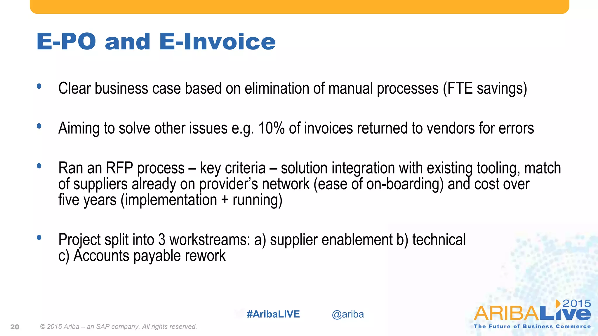Journey towards Procurement Excellence through an Integrated SAP and ...