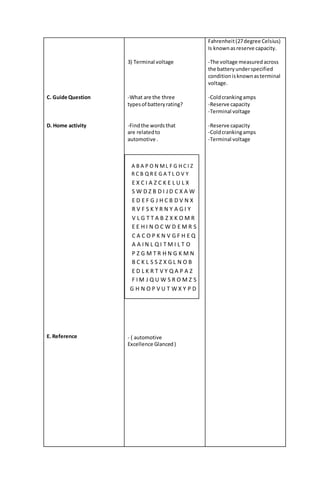 Detailed lesson plan in Automotive by: jovanni | DOCX