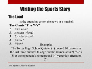 The Sports Article | PPTX