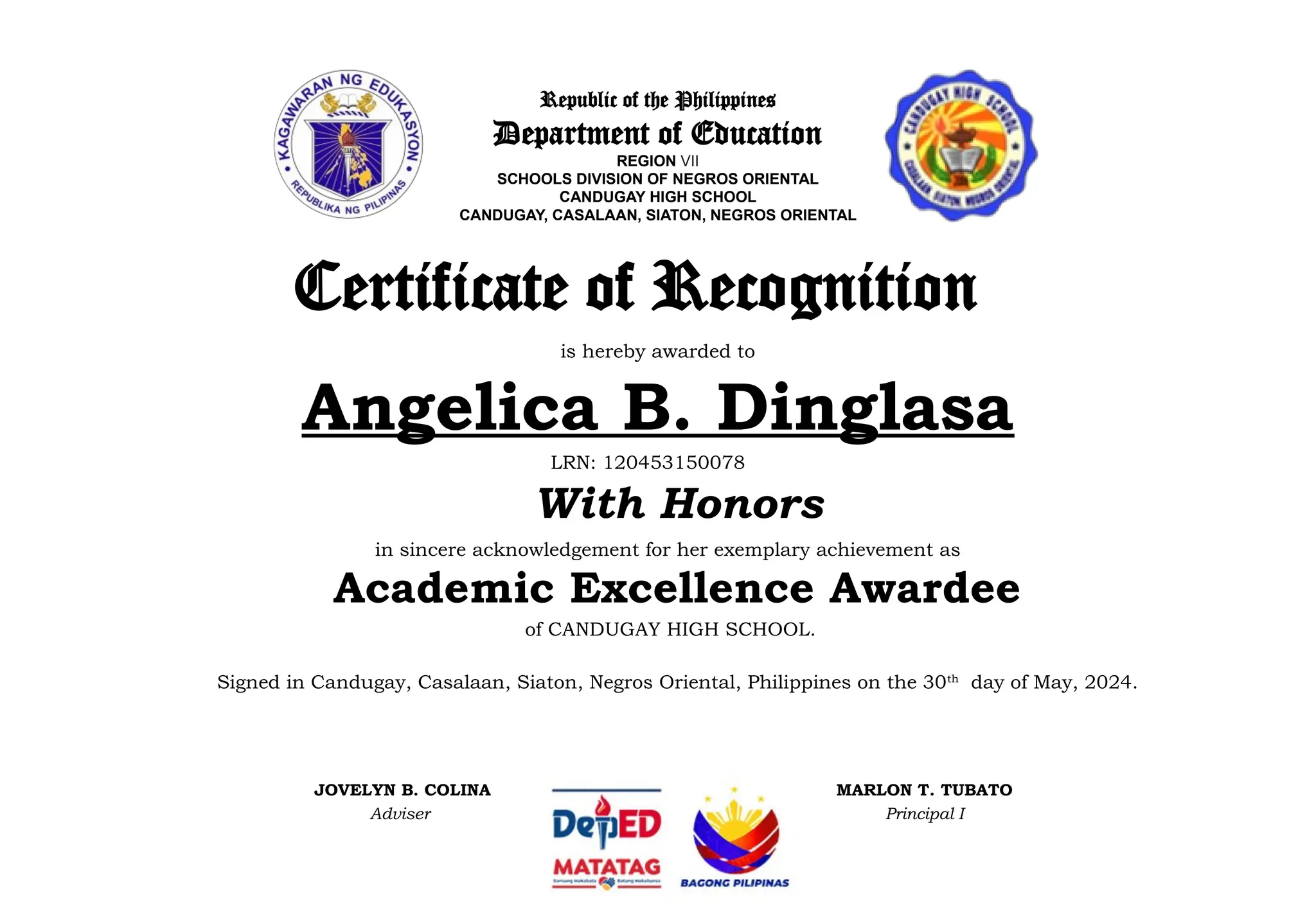 JOVELYN COLINA DepEd-Certificates-Recognitio.pptx