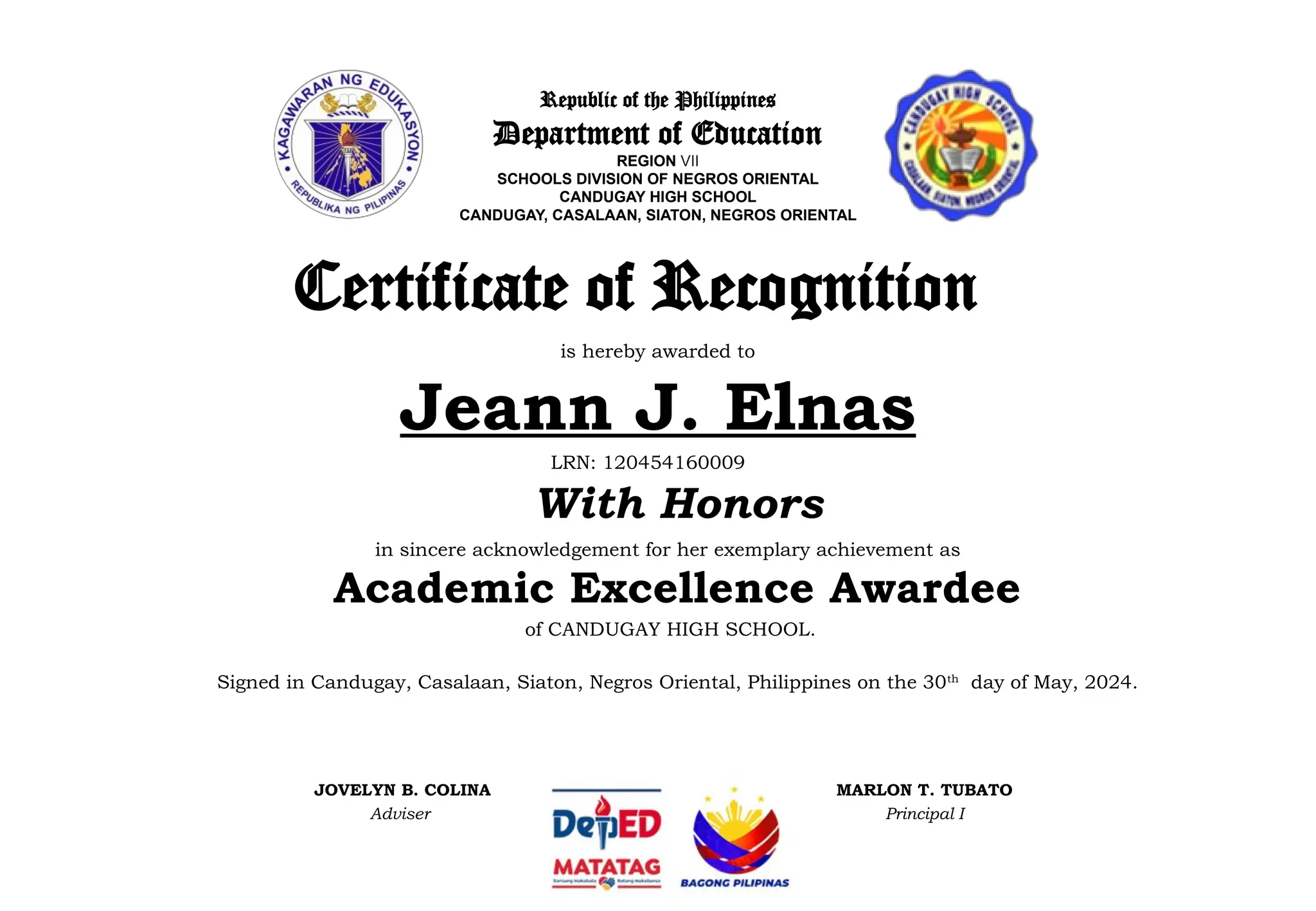JOVELYN COLINA DepEd-Certificates-Recognitio.pptx
