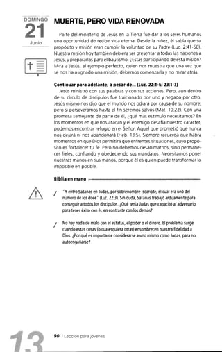 Joven | Lección 13 | Crucificado y resucitado | Escuela Sabática | PDF