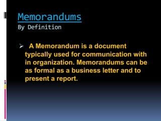 Inter Office memo. | PPTX