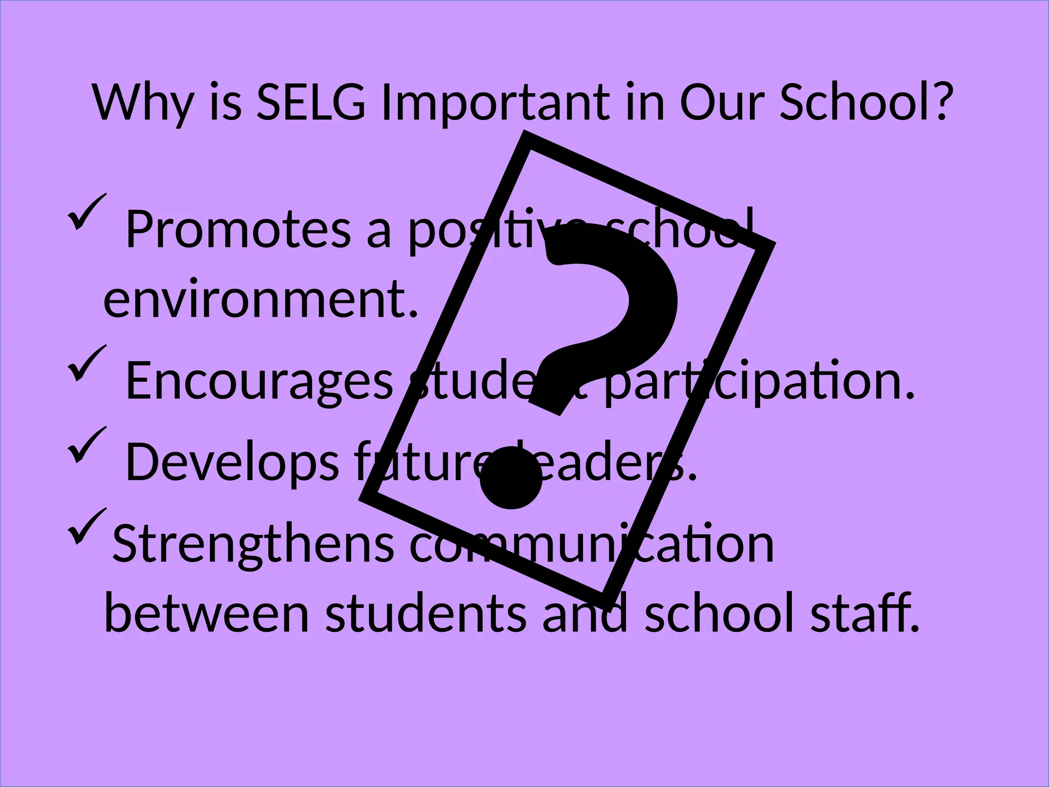 tHE IMPORTANCE AND ROLES OF THE SELG AND IT'S OFFICERS | PPTX