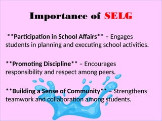 tHE IMPORTANCE AND ROLES OF THE SELG AND IT'S OFFICERS | PPTX