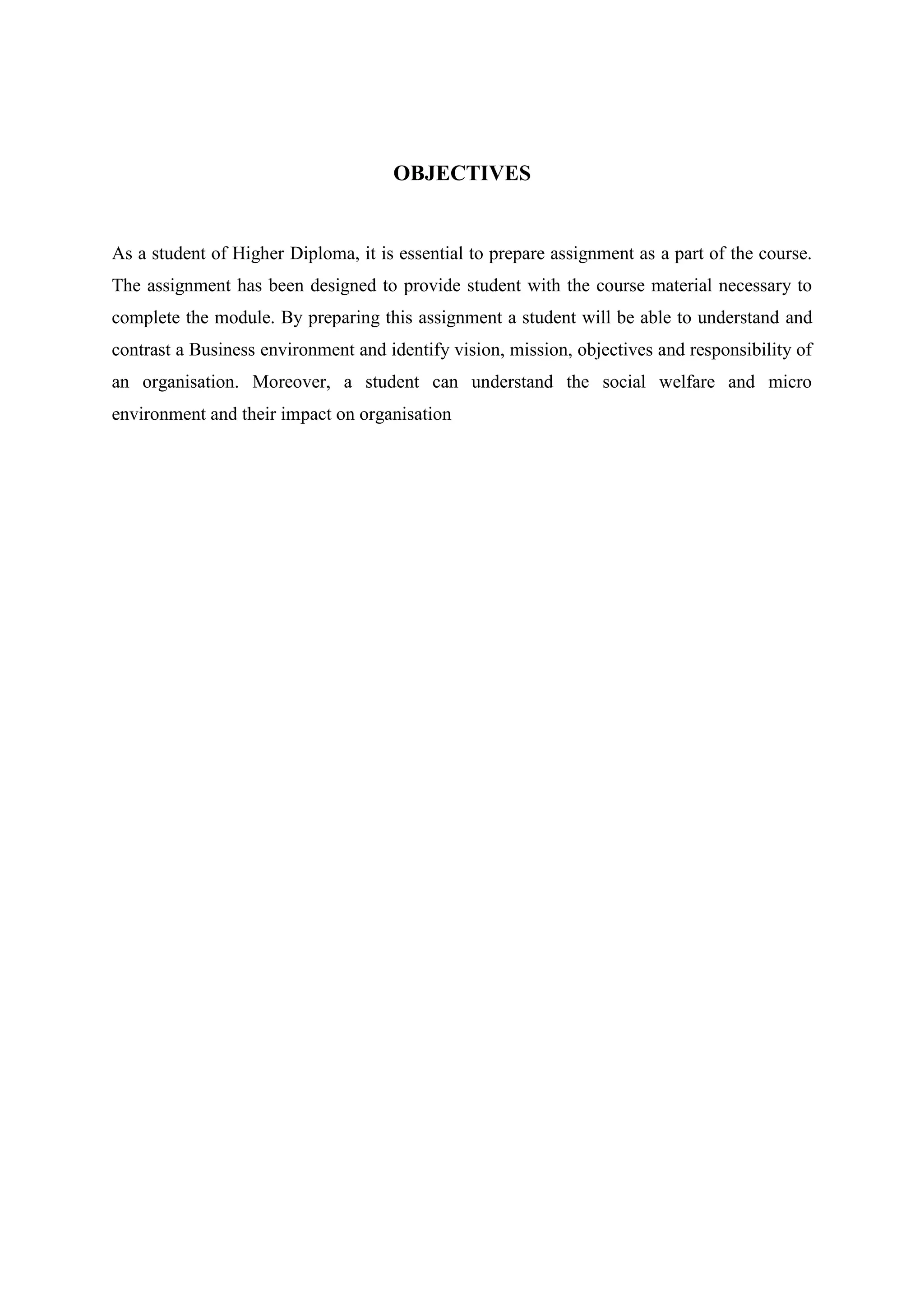Business Environment Assignment | DOCX