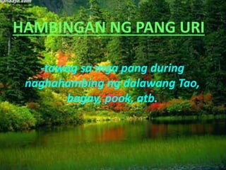 PANG URI | PPT