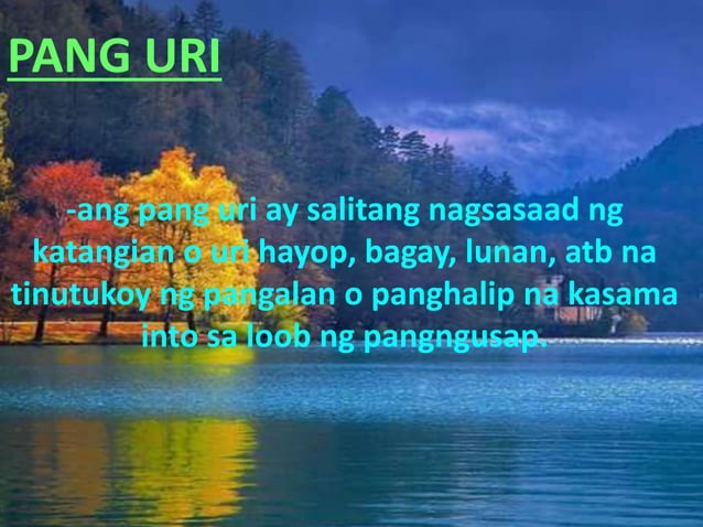 PANG URI | PPTX