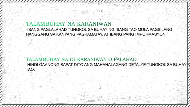 TALAMBUHAY at mga Uri nito | PPTX