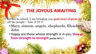 joy and waiting for the long awaited leader | PPTX