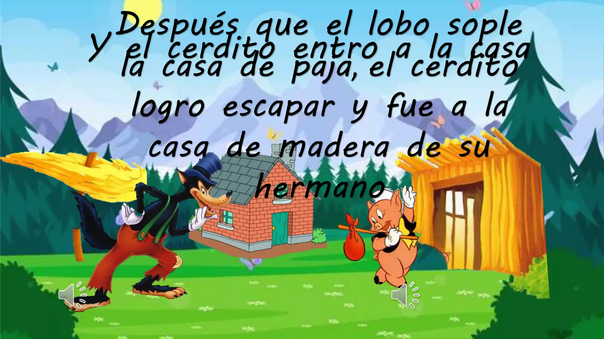Cuento de "Los tres cerditos y el lobo feroz" | PPTX