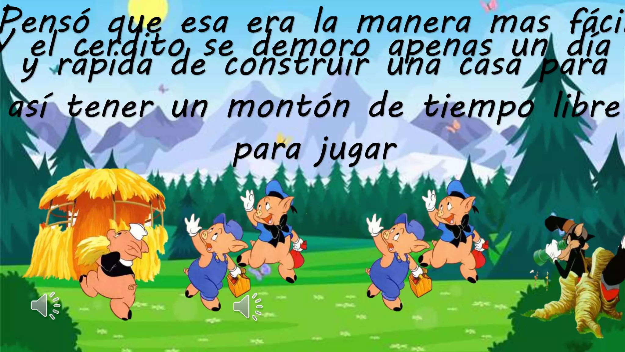 Cuento de "Los tres cerditos y el lobo feroz" | PPTX