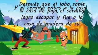 Cuento de "Los tres cerditos y el lobo feroz" | PPTX