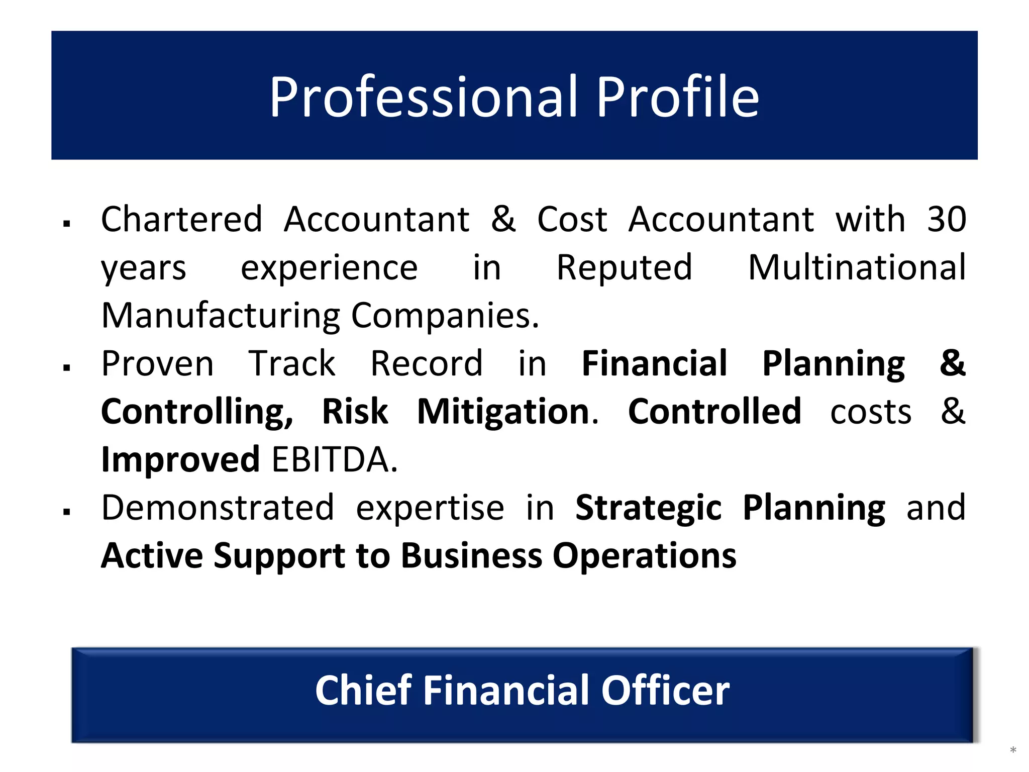 Joydeep Mookerjee FCA FCMA | PPT