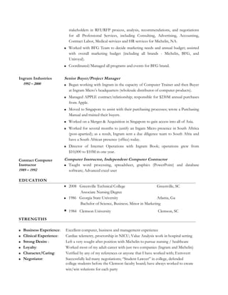 Joye Johnson Booher Resume | DOC