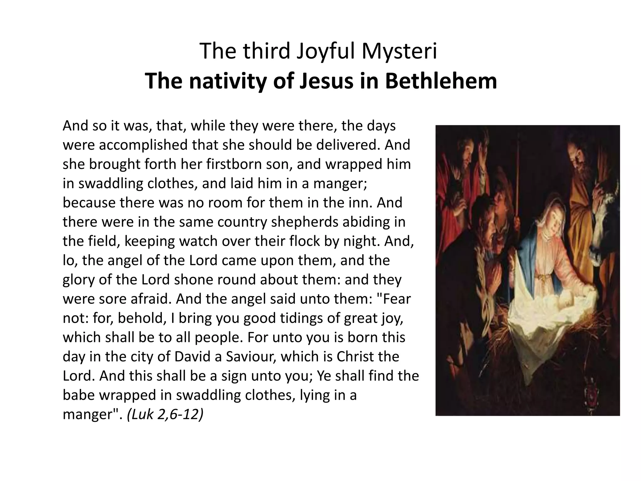 Joyful mysteries of rosary | PPTX