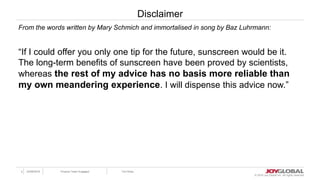 The Finance Team Engaged - Tim Hines, Joy global. | PPTX