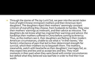 Joy luck club | PPTX