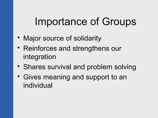 Groups and Organizations | PPT