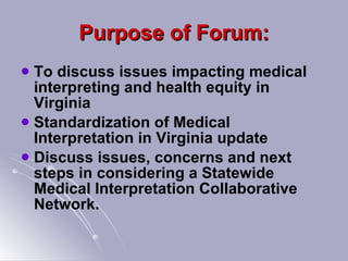 Medical Interpretation in Virginia | PPT