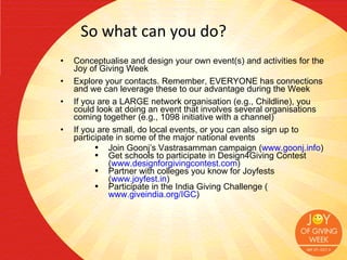 Joy Of Giving Week | PPT | Non-Profit Organizations | Industries