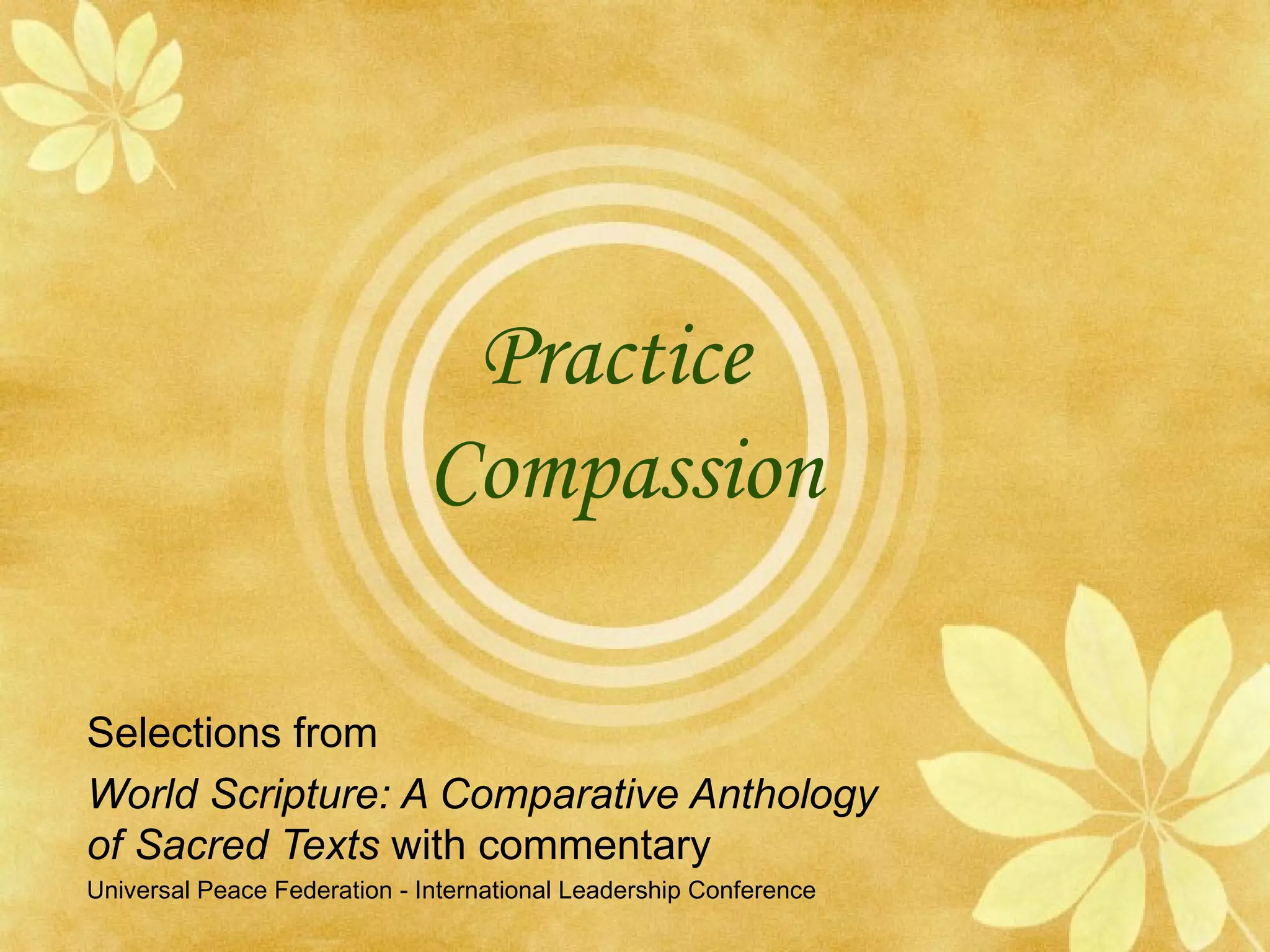 Compassion Quotes from World Scripture | PPT