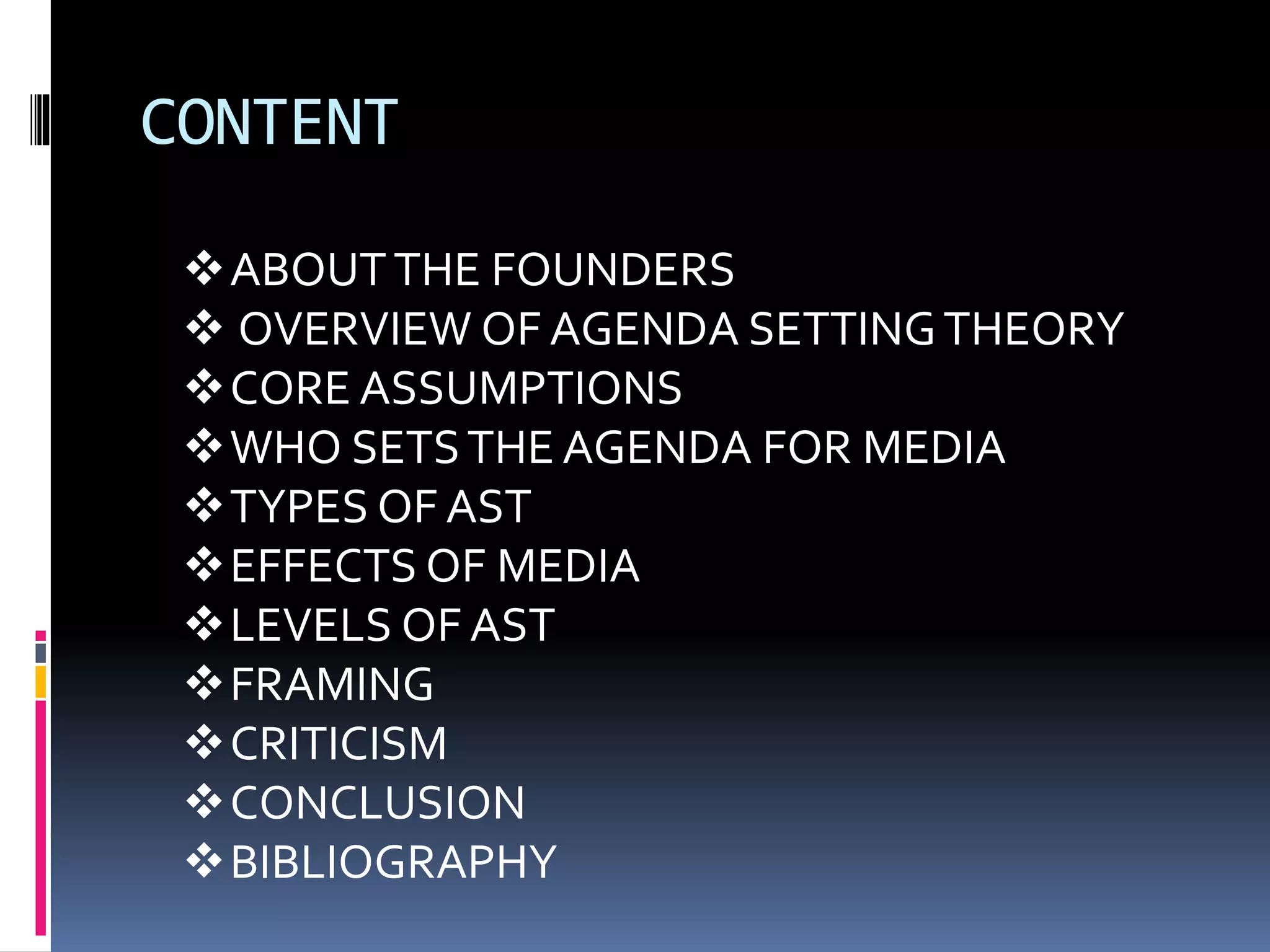 agenda setting theory | PPTX