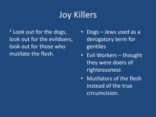 Joy Robbers - Philippians 3:1-11 | PPTX