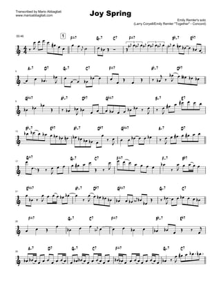 Joy Spring Solo | PDF
